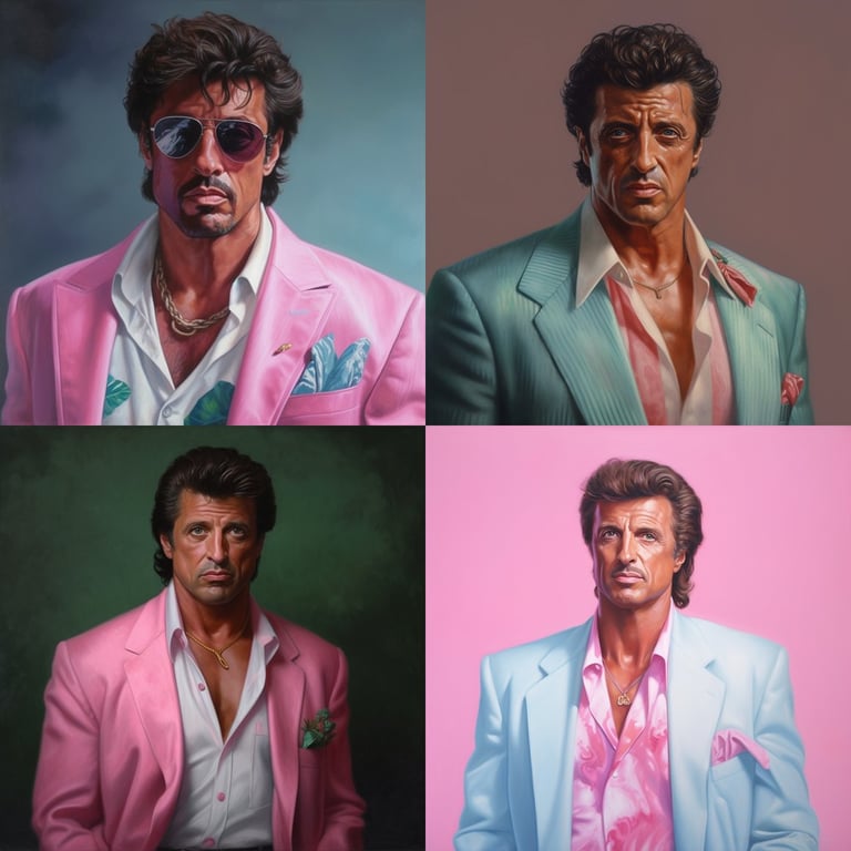 Sylvester Stallone’s Retro Miami Vice Experience Prompt | NeoPrompt