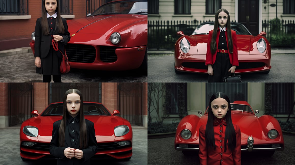 A Glimpse into Wednesday Addams' Luxurious Adventure Prompt | NeoPrompt