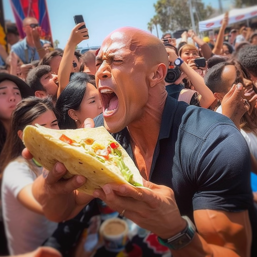 Dwayne 'The Rock' Johnson's Epic Taco Eating Contest at a Hispanic Food ...