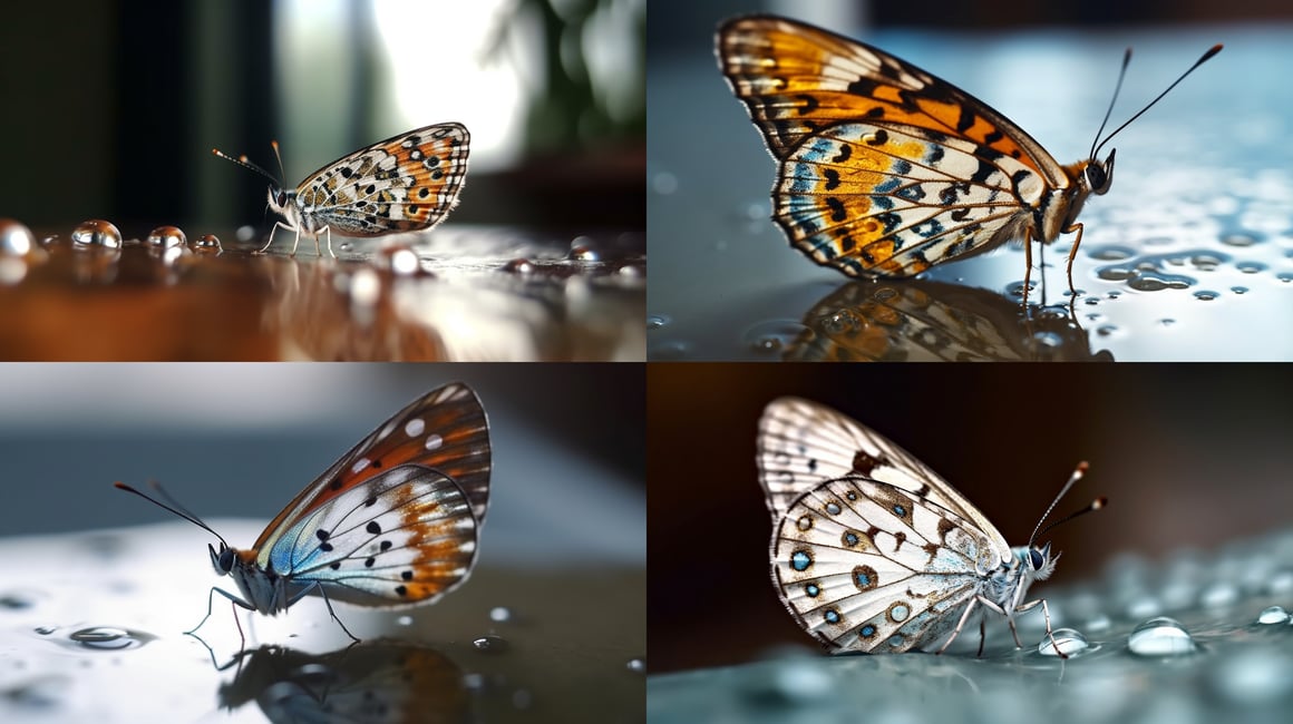 Butterfly Reflection: Mid-Journey Cinematic Macro Snapshot Prompt ...