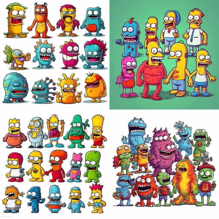 Simpsons-Style Monster Mayhem Prompt | NeoPrompt