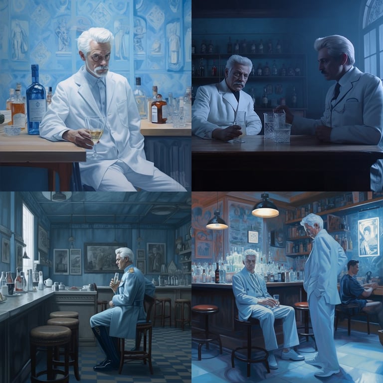 Blue Lard Chronicles: The Unexpected Bar Encounter Prompt | NeoPrompt