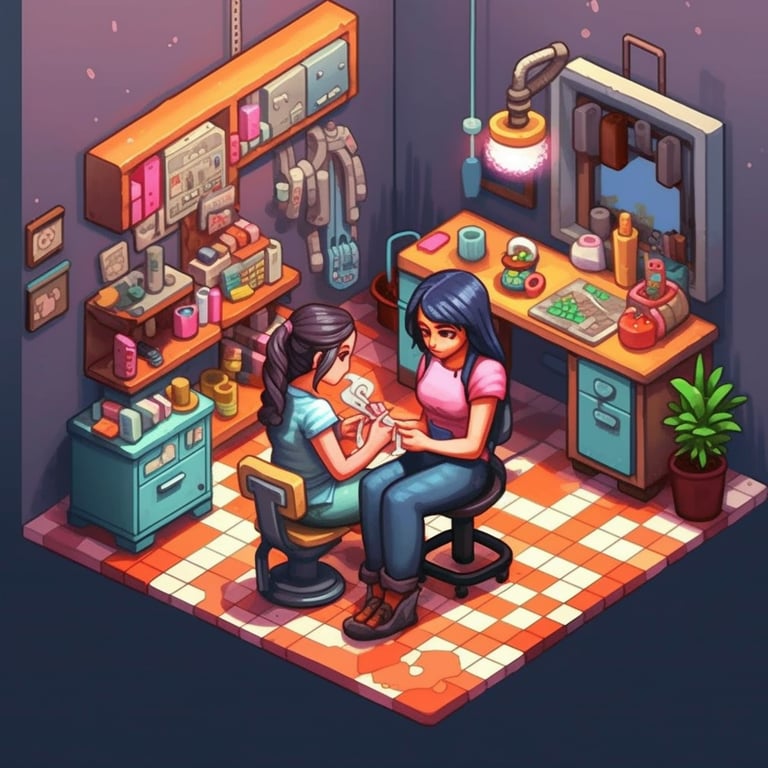 Nail Salon Session: A Pixel Art Journey Prompt | NeoPrompt