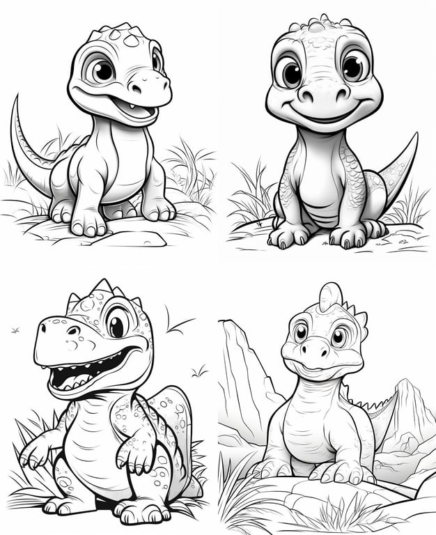 Cartoon Elaphrosaurus Coloring Page for Kids Prompt | NeoPrompt