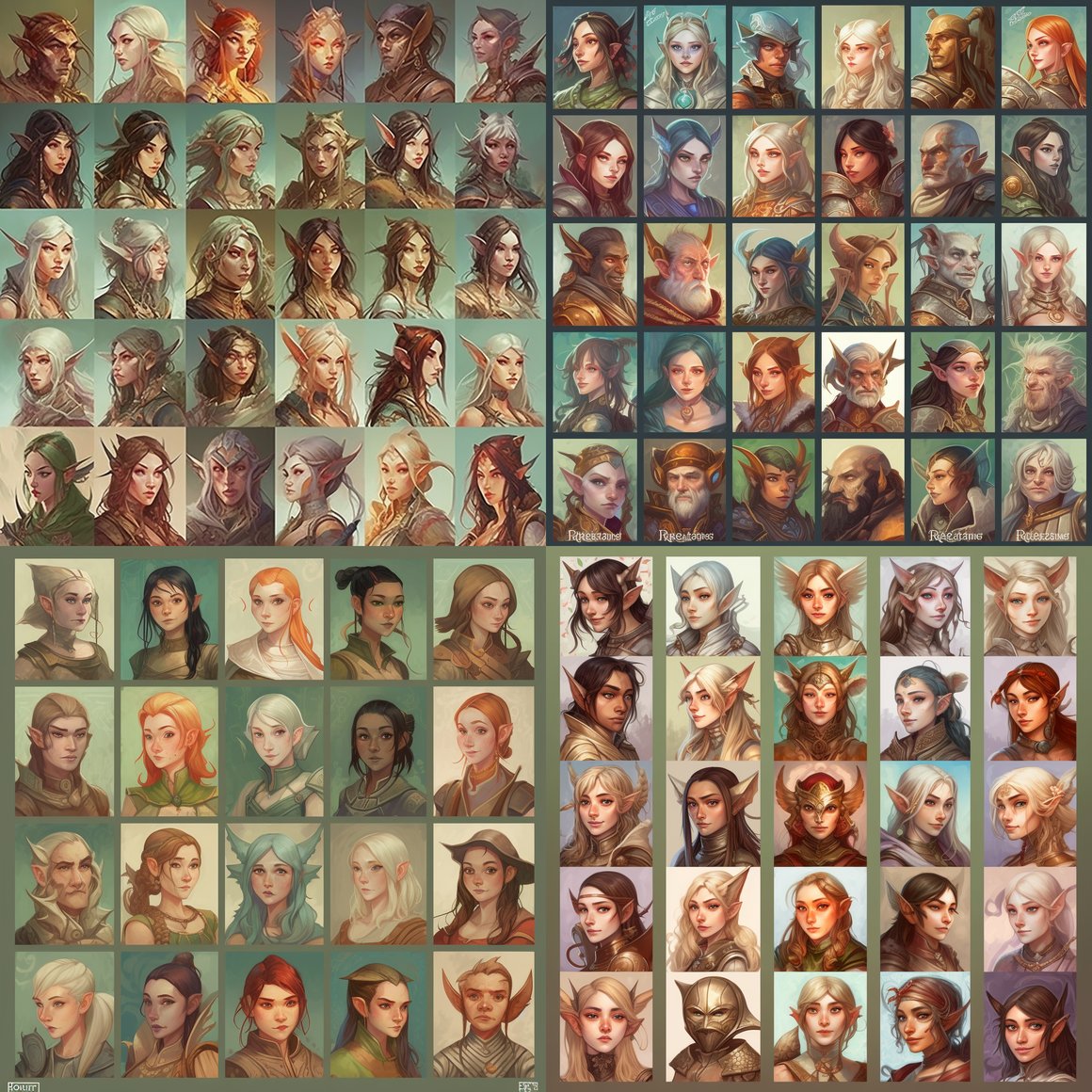 The Collection of 32 Square Avatars - Cute Female Elves Edition by ...