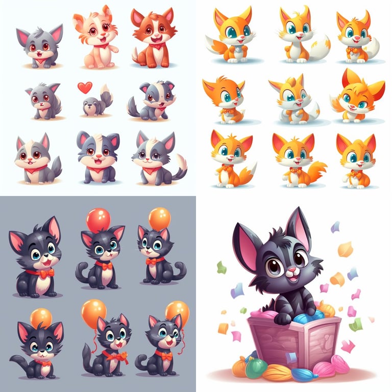 Bold and Endearing Kitten Vector Character Design for a Children's Book ...