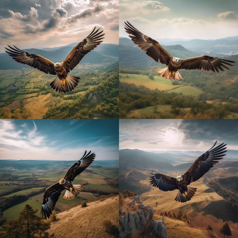 An Aerial Perspective of Majestic Birds in their Natural Habitat Prompt ...