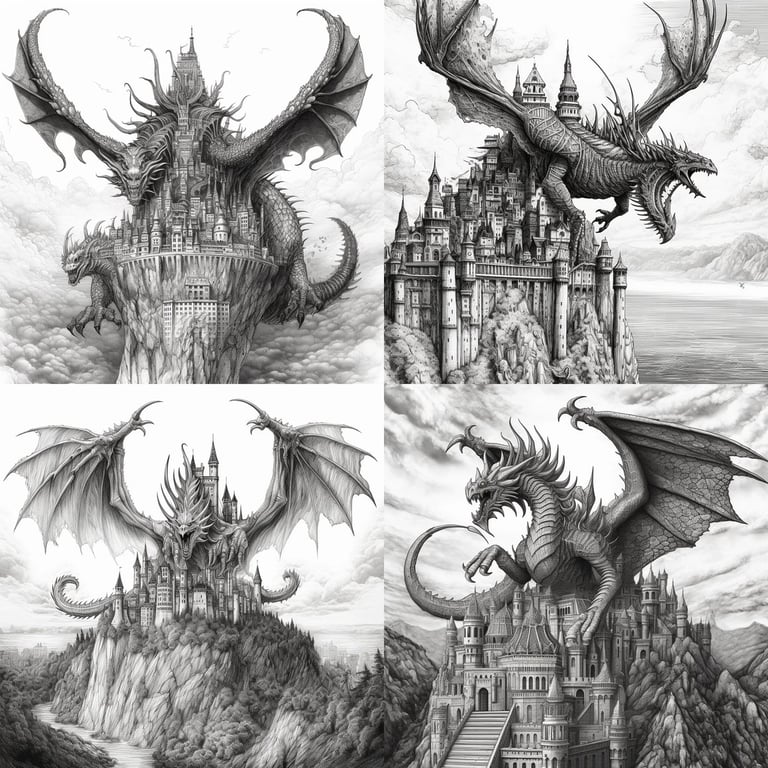 Giger's Dragon Xenomorph Terrorizing Medieval Castle Prompt | NeoPrompt
