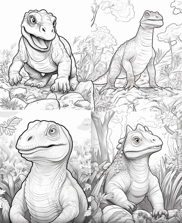 Cartoon Elaphrosaurus Coloring Page Journey Prompt | NeoPrompt