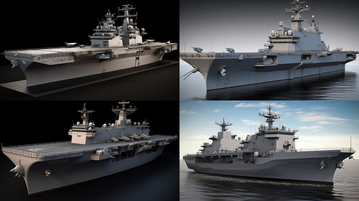 USS Kearsarge Amphibious Assault Ship Design Mockup Prompt | NeoPrompt
