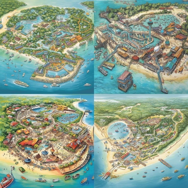 Interactive Water Activity Map of Tawean Beach, Koh Larn Pattaya Prompt ...