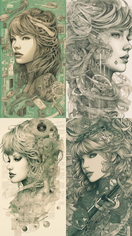 Taylor Swift Through Intricate Infographic Engraving Prompt | NeoPrompt
