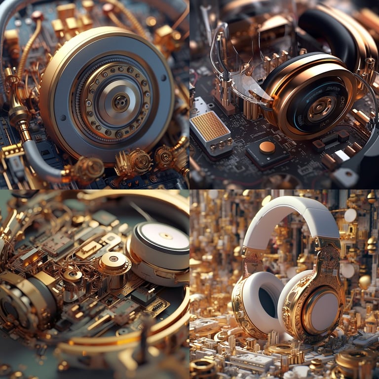 Exploded View of Headphone Components in 8K Resolution Animation Prompt ...