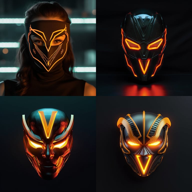 Veiled Venture: The Enigma of the V-logo Villain Mask Prompt | NeoPrompt