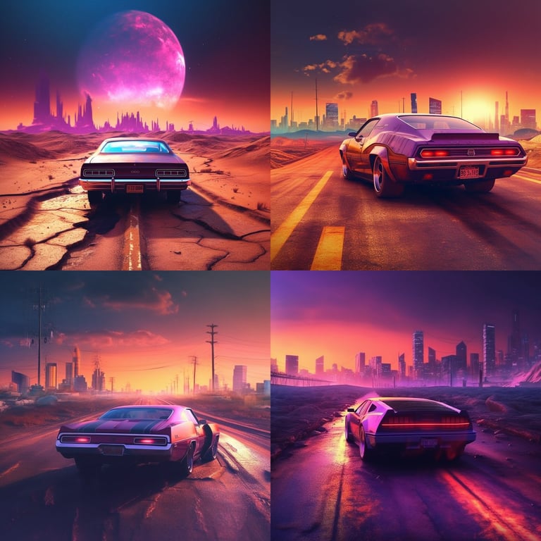 Interstellar Odyssey: A Synthwave Rush in 4K Prompt | NeoPrompt