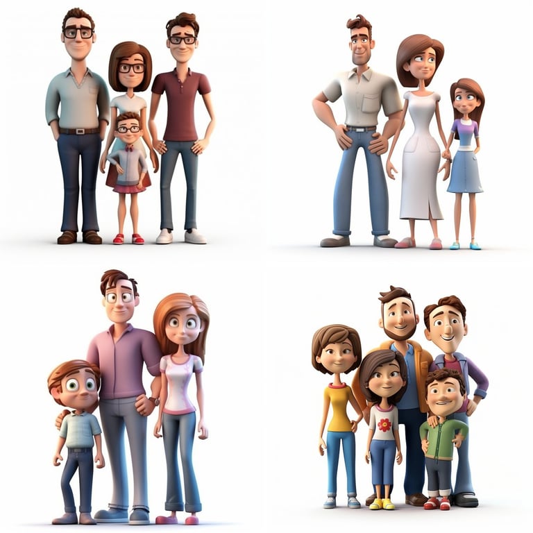 Creating Adorable Realistic 3D Family Portraits Prompt | NeoPrompt