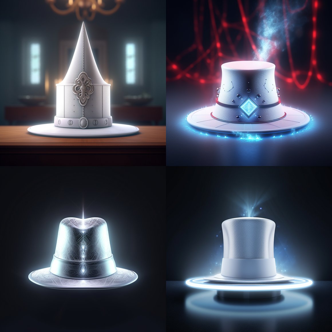 Techno-Magic Journey: 8K 2D White Magician Hat Prompt | NeoPrompt