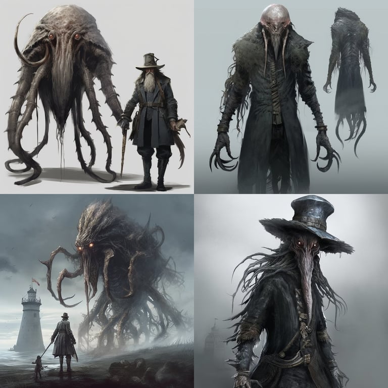 Sea Monster Encounter: Bloodborne 2 Concept Art Exploration Prompt ...