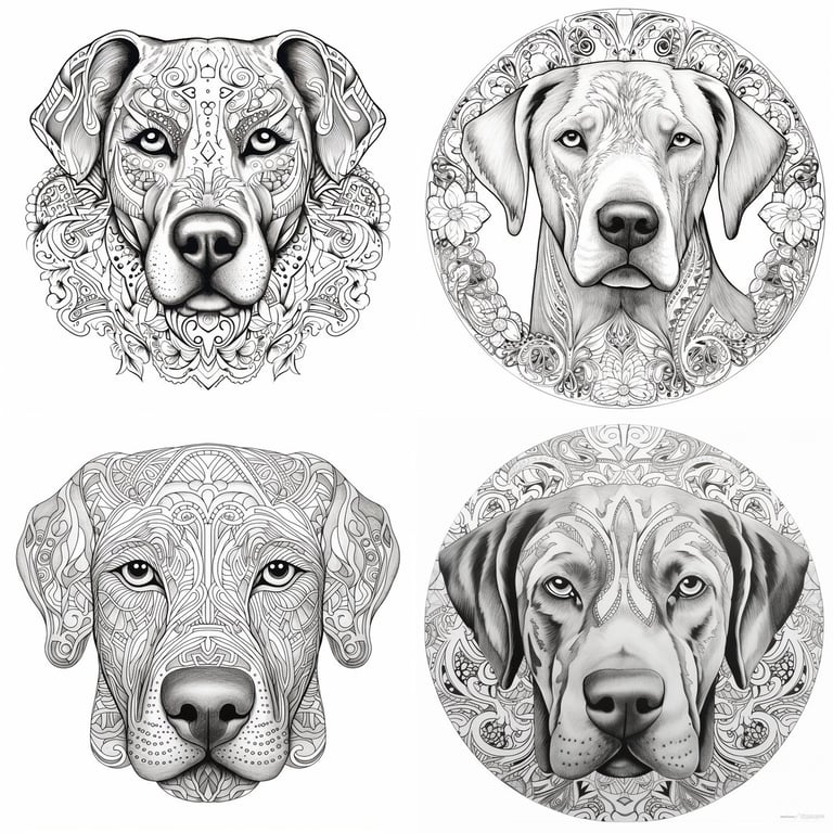 Rhodesian Ridgeback Mandala Coloring Page for Adults Prompt | NeoPrompt