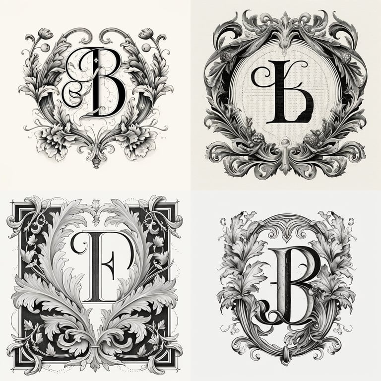 Elegant Midway Monogram: LB Design Prompt | NeoPrompt