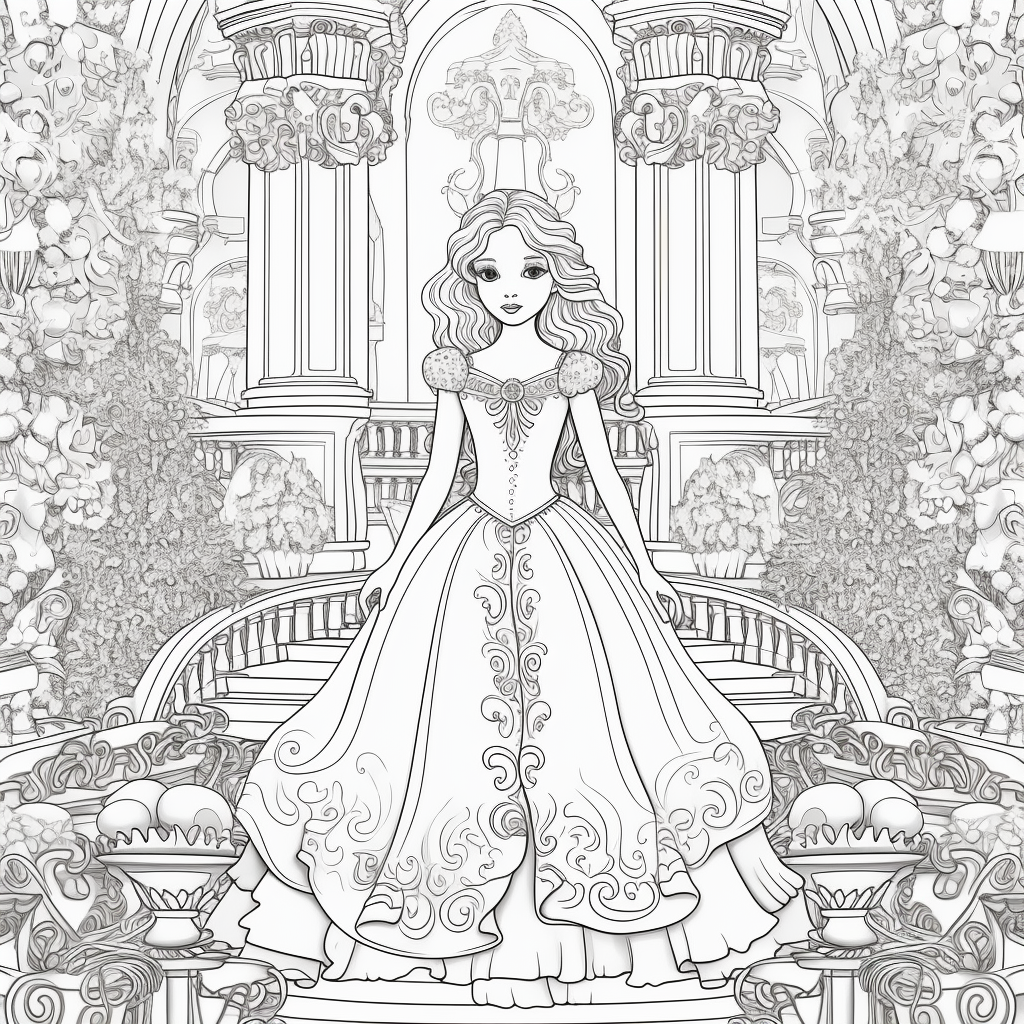 Mid-Journey Princess Ballerina Coloring Page Prompt Prompt | NeoPrompt