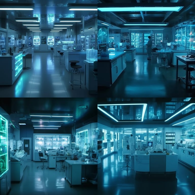 Neon Biotech Lab: Midway Science Evolution Prompt | NeoPrompt