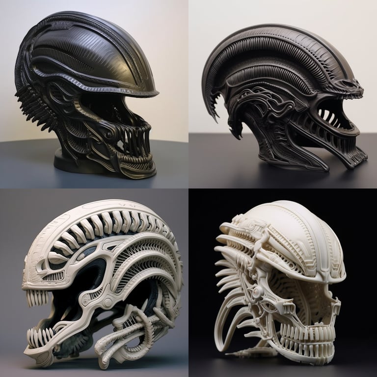 Alien-Inspired, Ultra-Detailed 3D Printed American Football Helmet ...