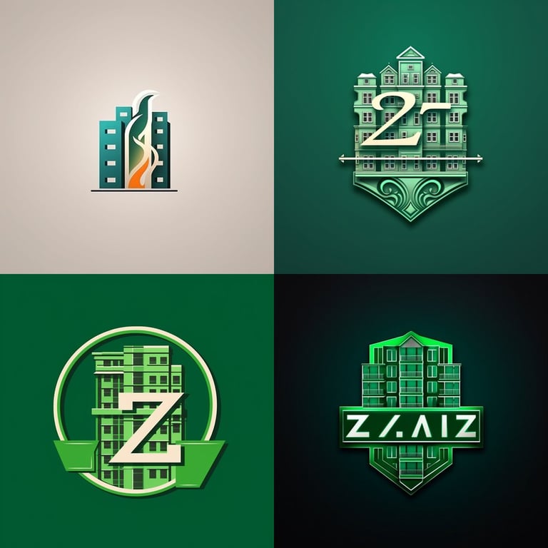 Designing a Green Themed Logo with 'Z19' for an Apartment Building ...