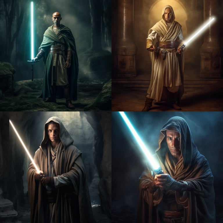 Medieval Elf Jedi: Mid-Journey Realistic Render Prompt | NeoPrompt