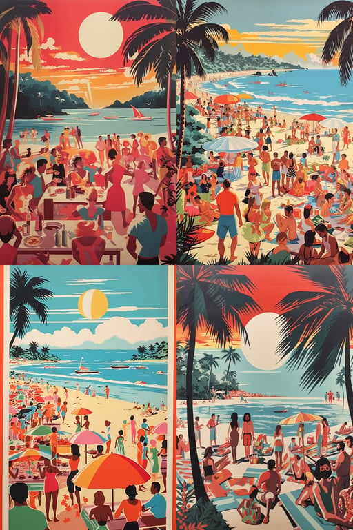Customizable Beach Party Poster Prompt | NeoPrompt
