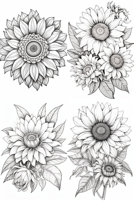 Adult Coloring Page in Fine Line Art Prompt | NeoPrompt