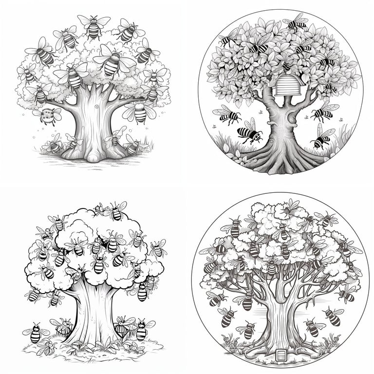Buzzy Bees Hive Adventure Coloring Page Prompt | NeoPrompt