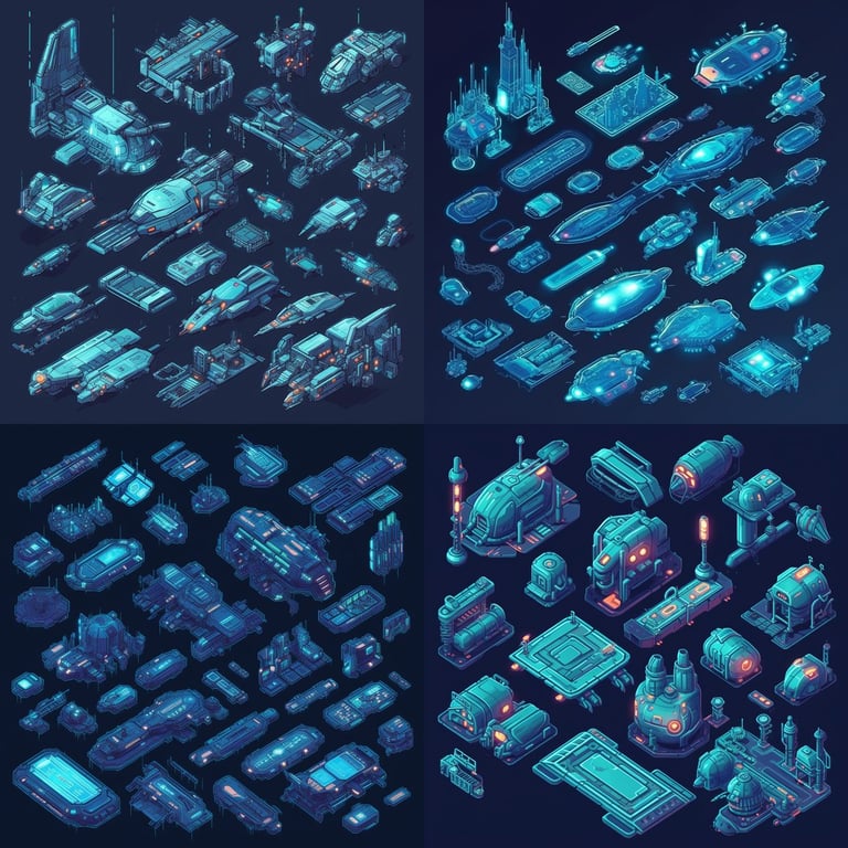 Space Wreckage - Isometric Sprite Sheet Milestone Prompt | NeoPrompt