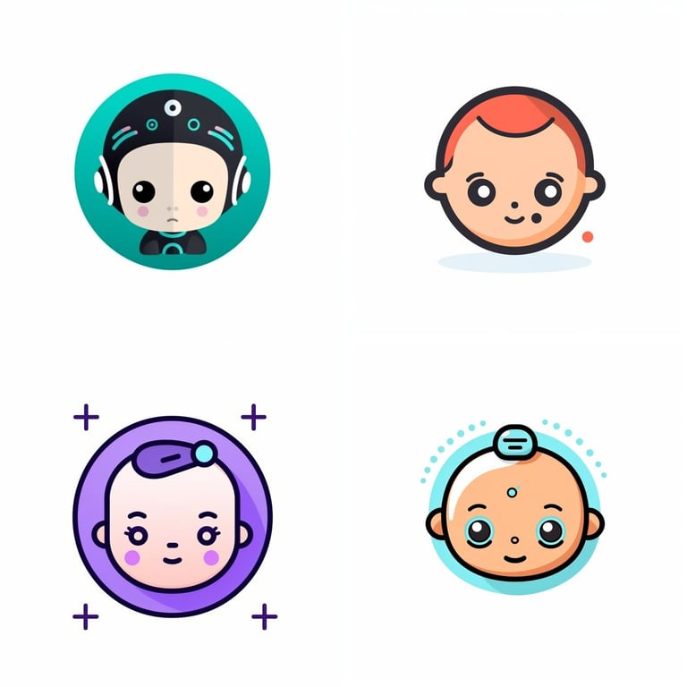Creating a 4K Cute AI Baby Assistant Icon in Piktogram Prompt | NeoPrompt