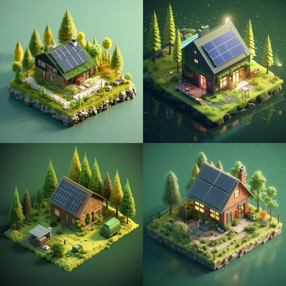 Mid-Journey Break: Ultra-Realistic Green Cabin Retreat Prompt | NeoPrompt