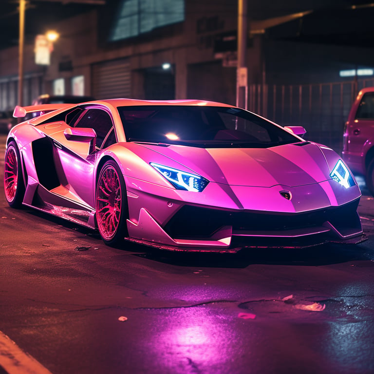 The Illuminated Pink Lamborghini Experience Prompt | NeoPrompt