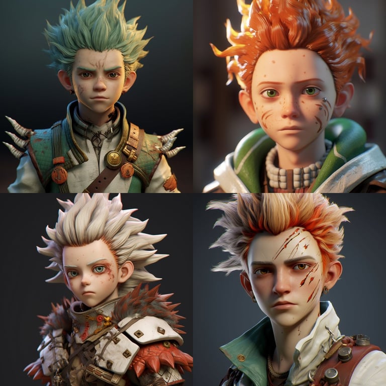 3D Ultra-Realistic Model of Zenitsu from Demon Slayer Prompt | NeoPrompt