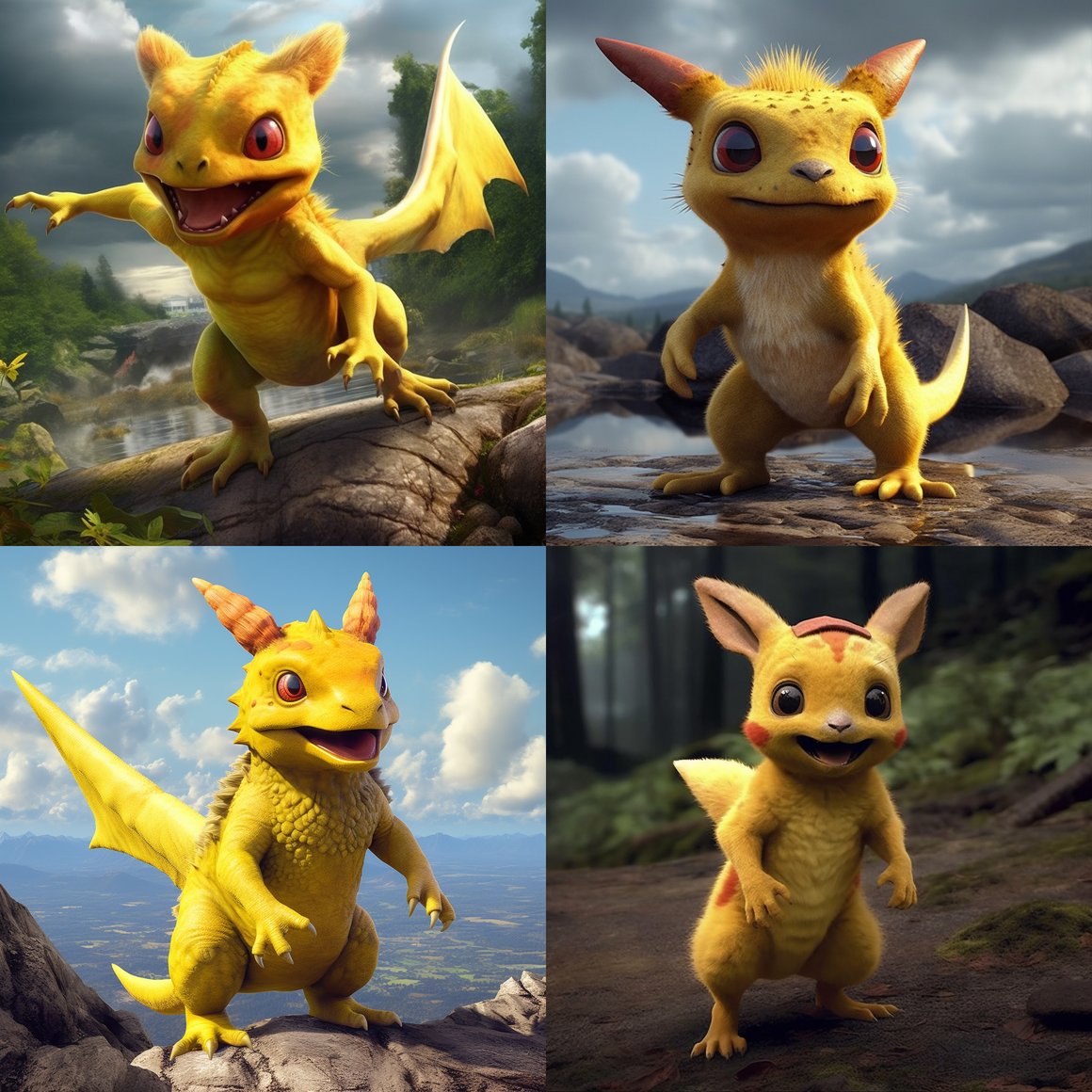 Dinosaur Hybrid Pikachu Transformation Prompt | NeoPrompt