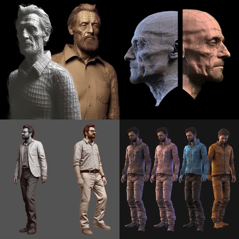 Creating Human Topology: A Dual Perspective in 3D Modeling Prompt ...