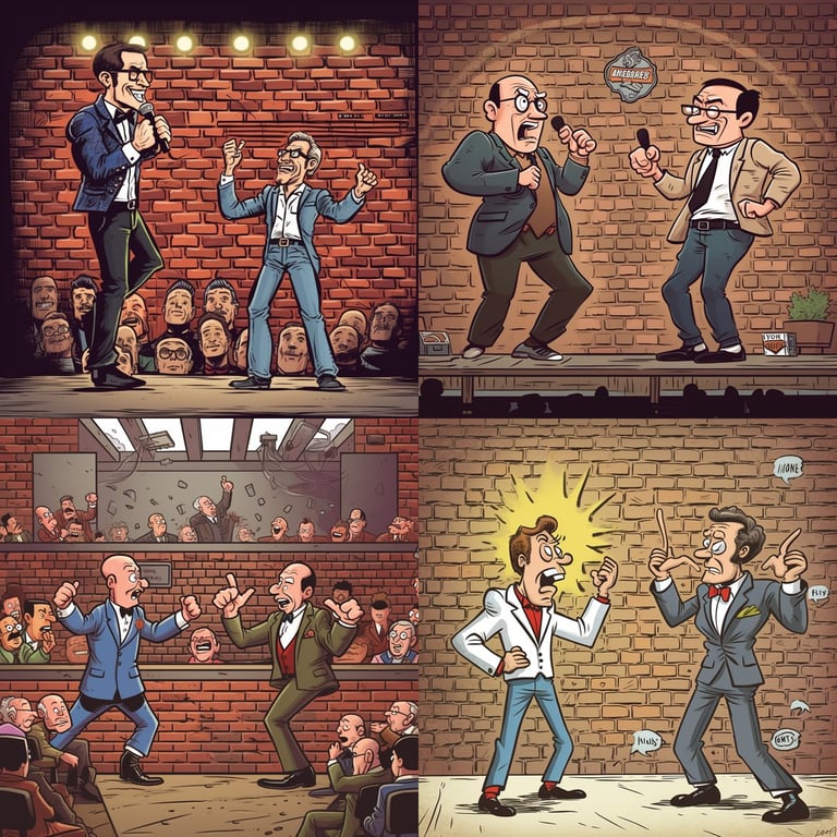 Cartoon Comedians' Roast Battle Prompt | NeoPrompt