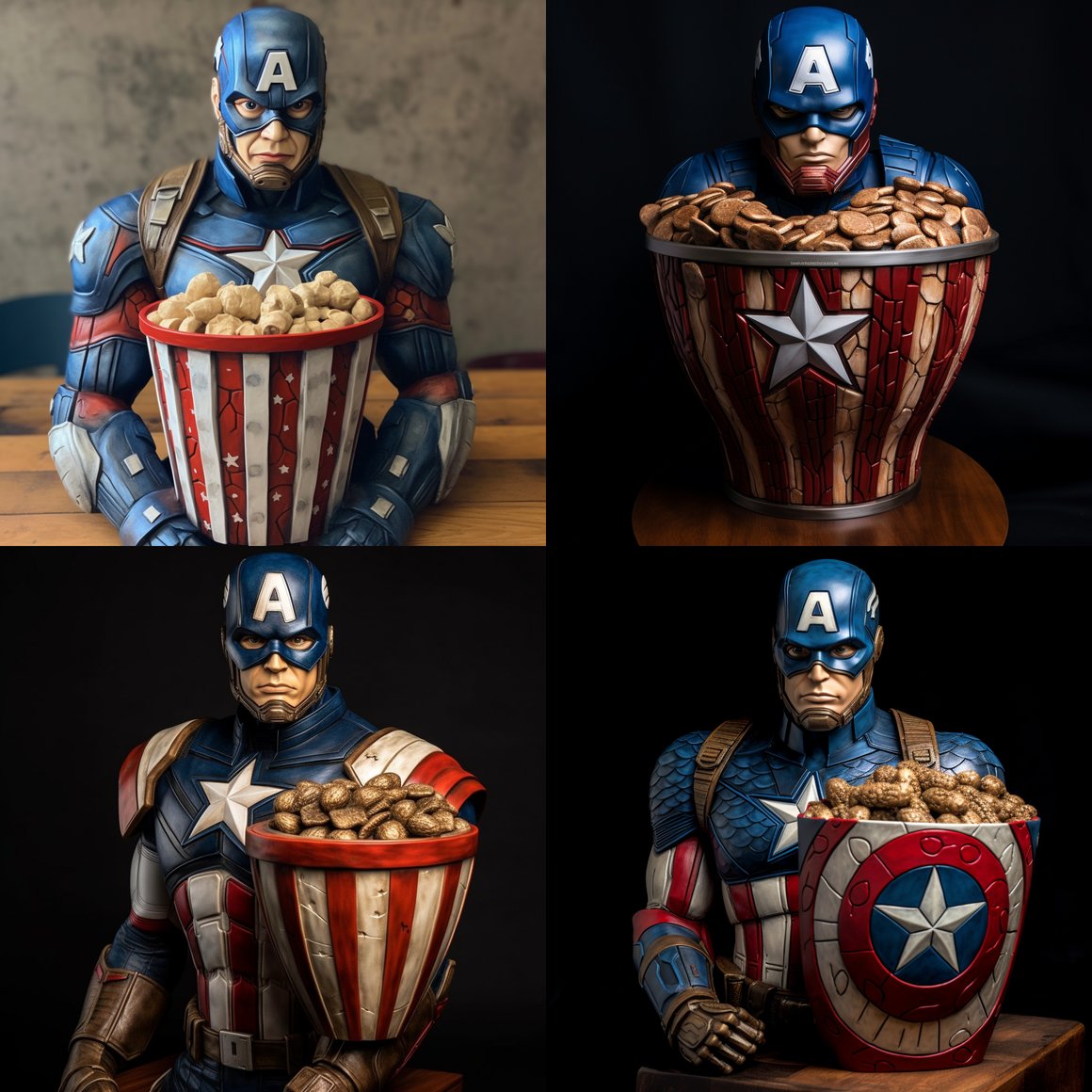 Captain America Themed Popcorn Bucket Design Update Prompt | NeoPrompt
