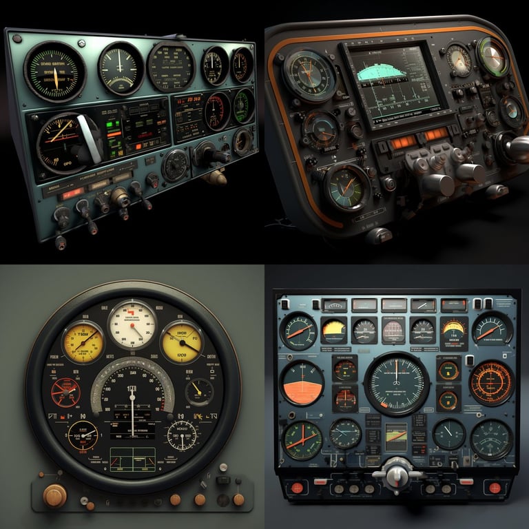 Realistic 3D Modeled Instrument Panel Design Overview Prompt | NeoPrompt