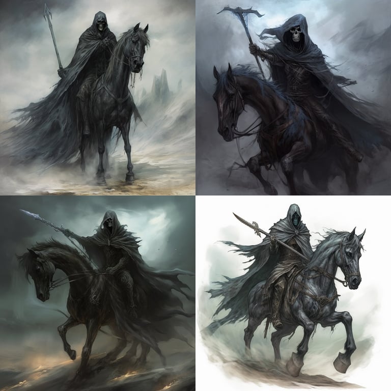 Encounter with the Spectral Rider: Death Unveiled Prompt | NeoPrompt