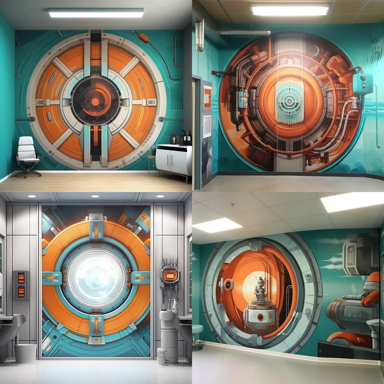 Retro Time Travel: 1960's Laboratory Mural Prompt | NeoPrompt