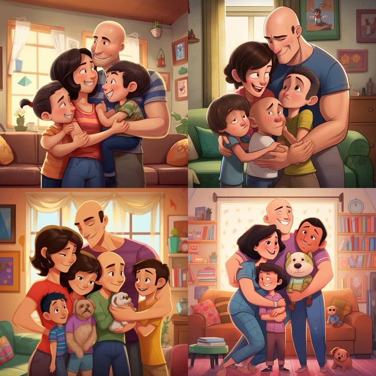 Family Embrace in Animation Prompt | NeoPrompt