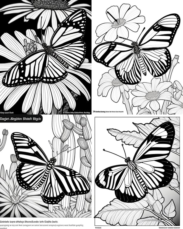 Cartoon Zebra Longwing Butterfly Coloring Page for Kids Prompt | NeoPrompt