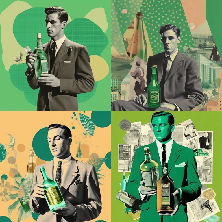 Vignettes of Absinthe: A Vintage Masculine Collage Prompt | NeoPrompt