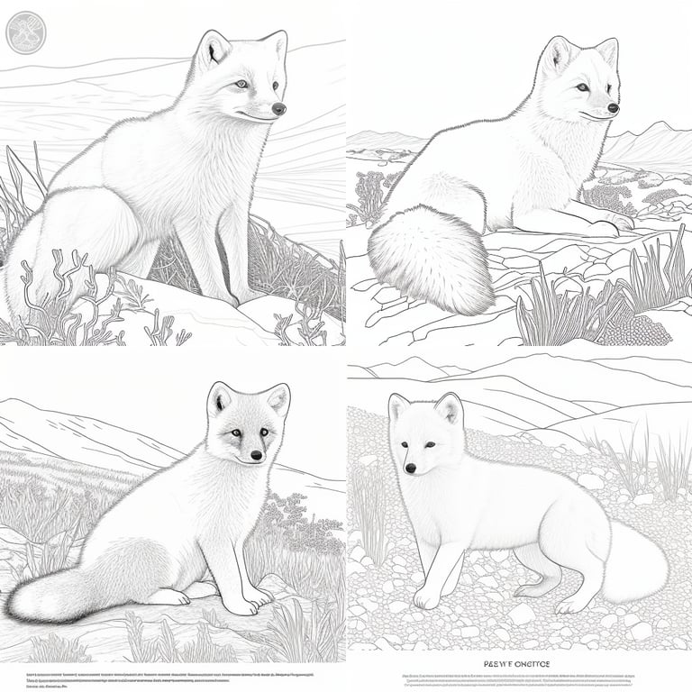 Arctic Fox Discovery: Kids Coloring Book Page Prompt | NeoPrompt