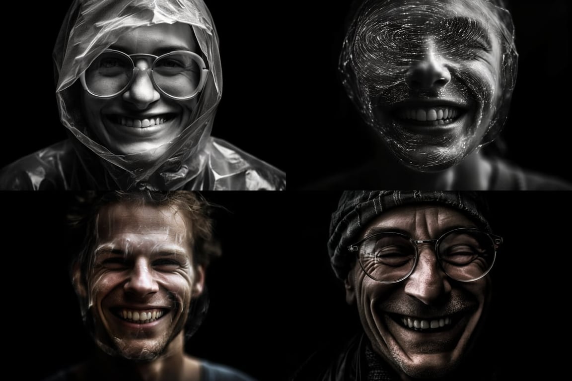 Invisible Man's Hysterical Laughter: A Translucent Portrait Prompt ...