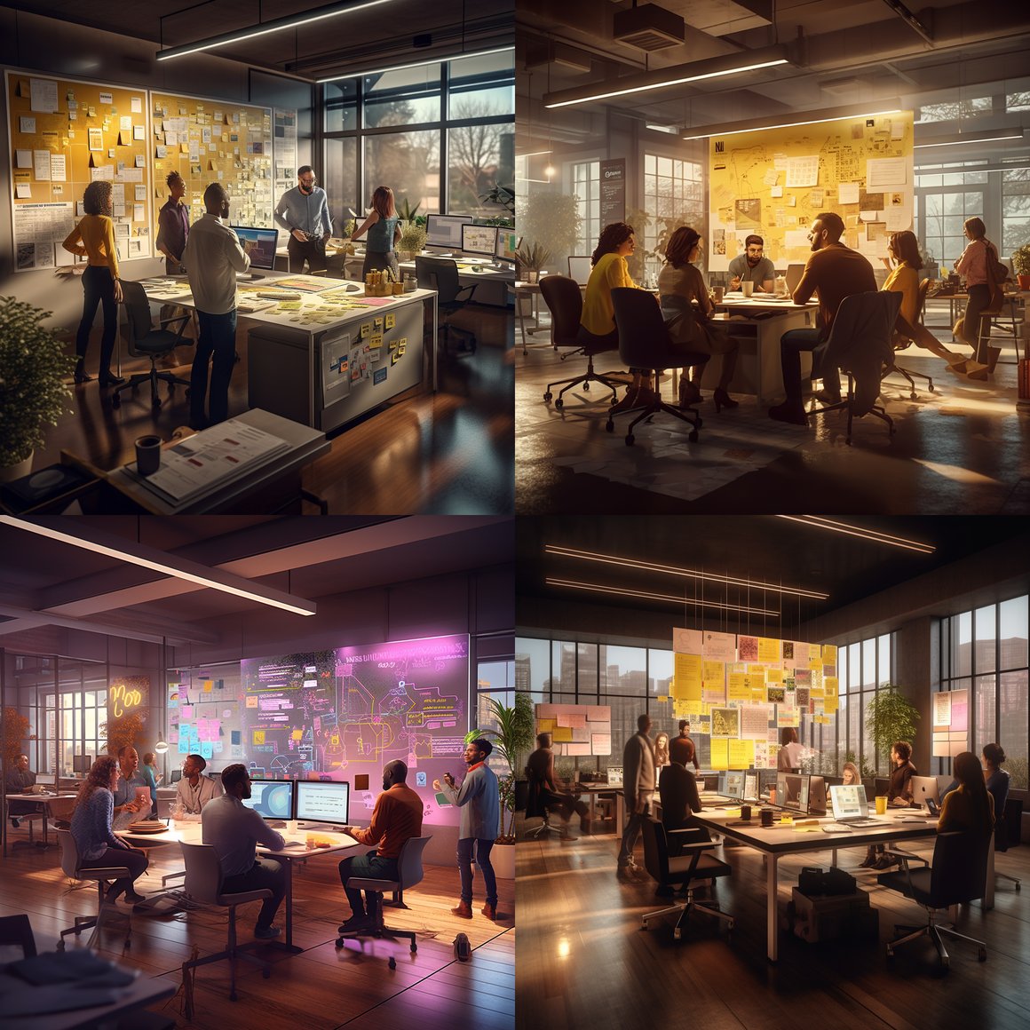 Hyper-Realistic 8K HD Collaborative Workplace Scene Rendered in Unreal ...